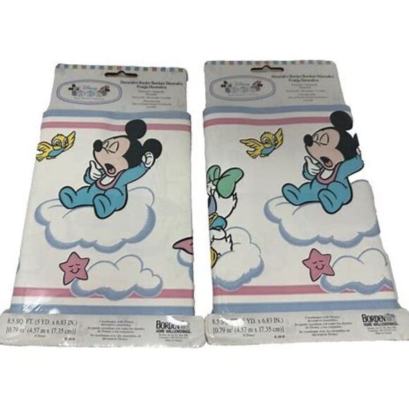 Disney | Wall Decor | Vintage Disney Baby Mickey Mouse Wall Border ...